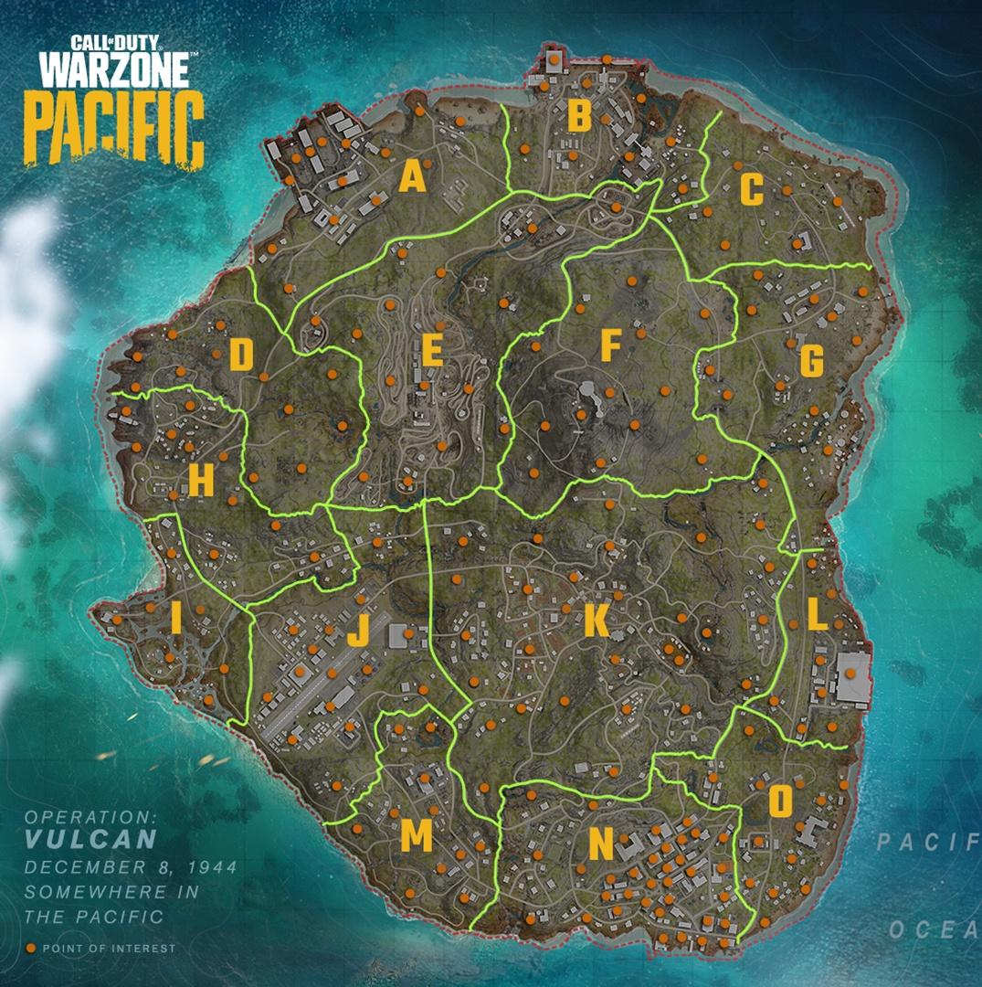 Caldera Cod Warzone Map Layout Points Of Interest Pois